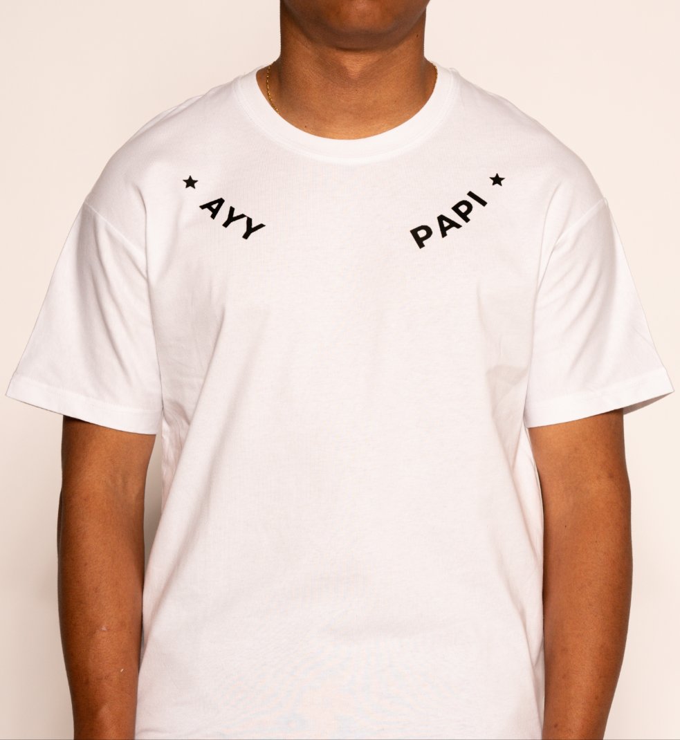 Ayy Papi Slogan Tshirt - White – Latina Styled